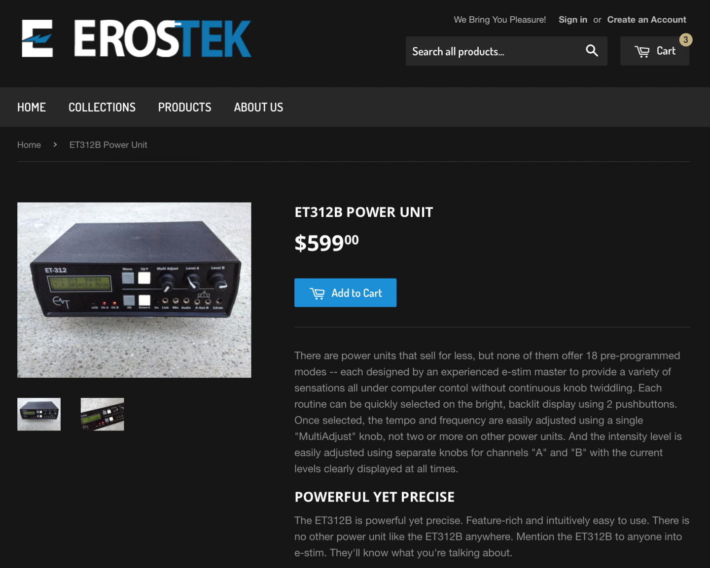 New ErosTek Online Store is Now Open
